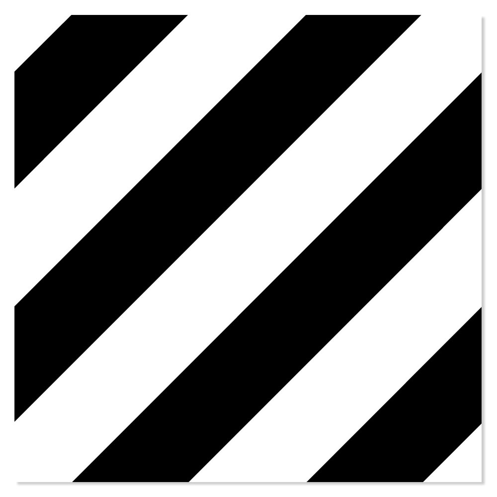 Klinker District Hvid Sort Linje Mat 20x20 cm | Hill Ceramic®