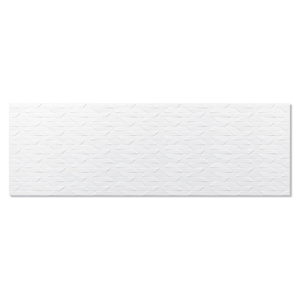 Vægflise Bianchi Mia Hvid Mat-Relief 33x100 cm | Hill Ceramic®