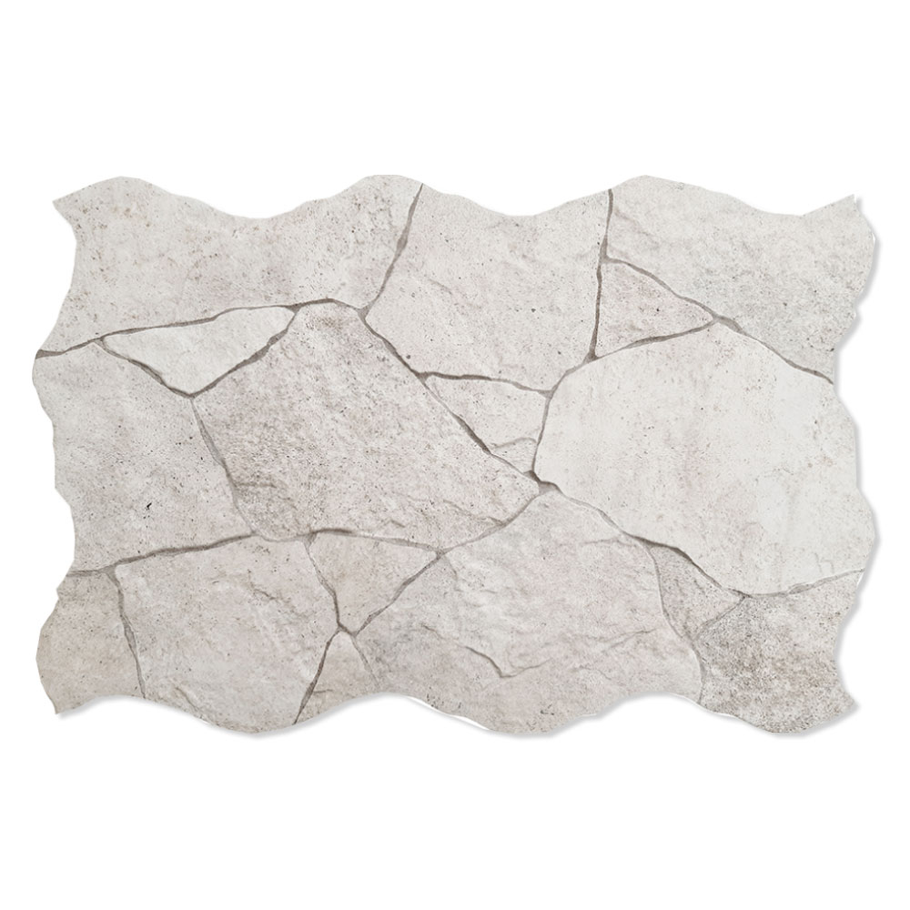 Klinker Esla Flagstone White Mat-Relief 44x66 cm | Hill Ceramic®