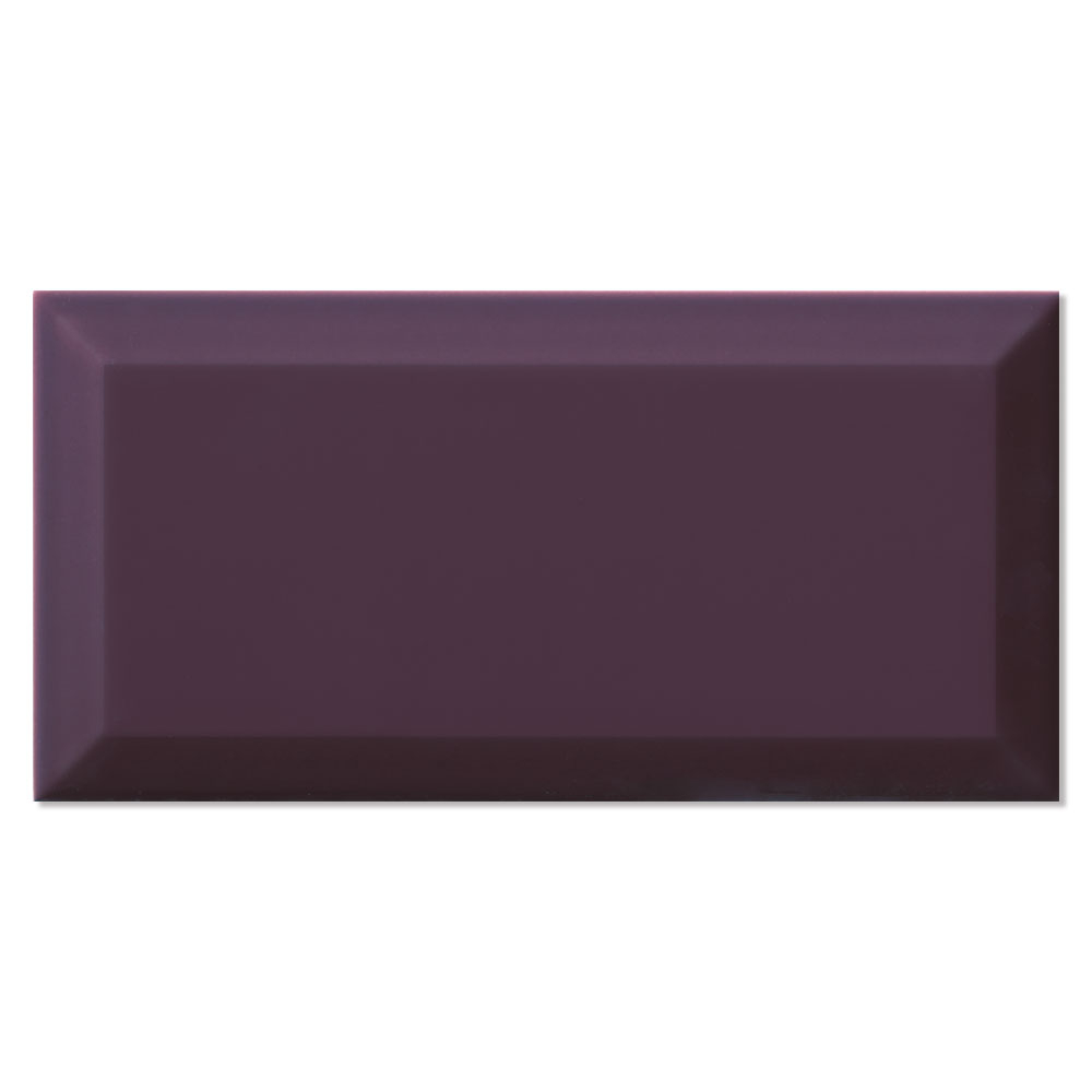 Vægflise Metro Fasat Violet Blank 10x20 cm | Hill Ceramic®