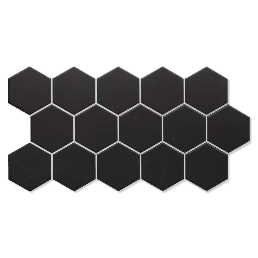 Klinker Rhombus Sort Mat 27x51 cm | Hill Ceramic®