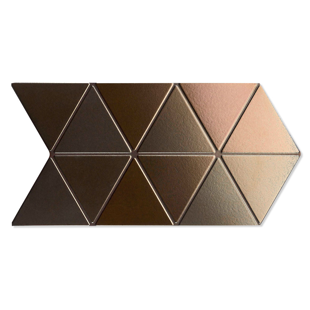 Vægflise Triangle Bronze Blank 28x49 cm | Hill Ceramic®