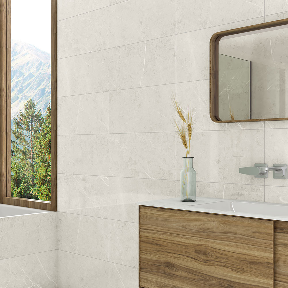 Marmor Klinker Bråvik Marmor Lysegrå Mat 60x120 cm | Hill Ceramic®