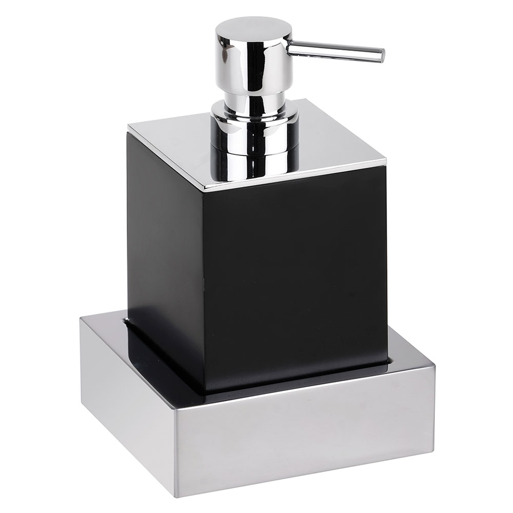 Sæbedispenser Svartvita Sort Mat Firkant Væghængt | Hill Ceramic®