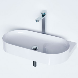 Ravak Håndvask Yard 80 cm med Rustfrit Stål Beslag Beslag, Vandlås og ...