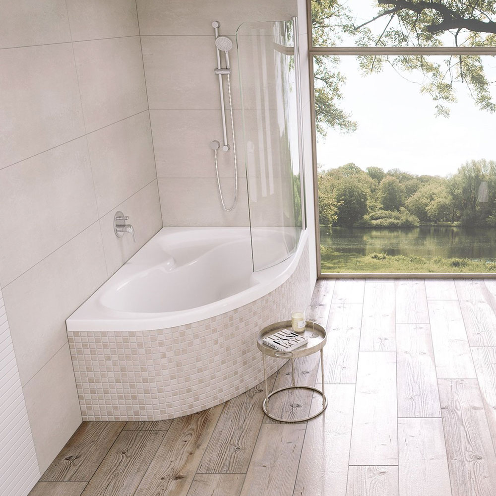 Ravak Badekar Rosa II Højre Hvid 170x105 cm med Badekarben og ...