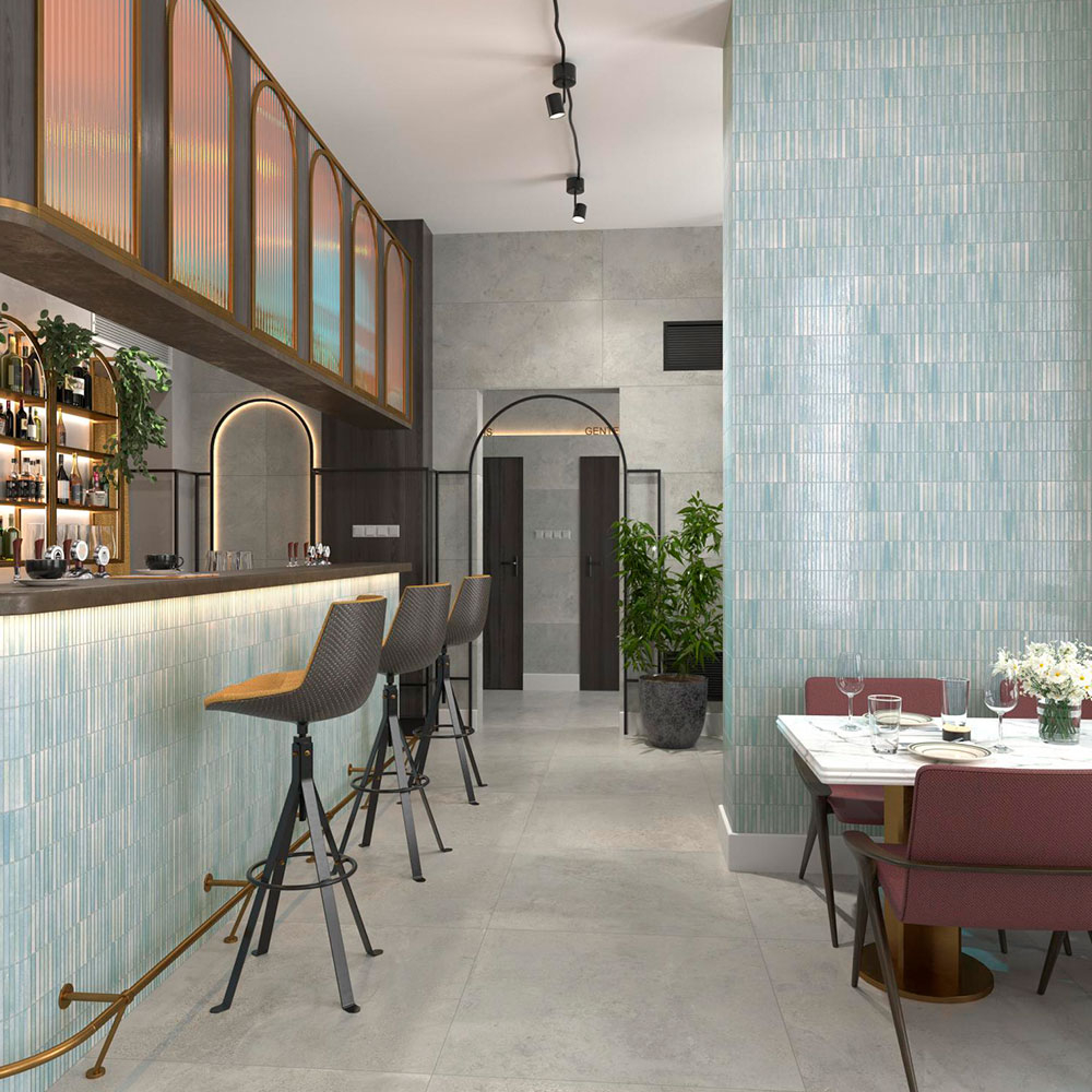 Dune Vægflise Kit-Kat Vand Blank 11.5x23 cm | Hill Ceramic®