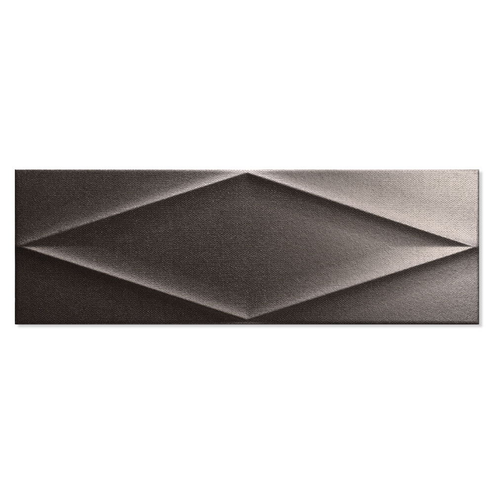 Vægflise Sable Sort Mat-Relief 15x45 cm | Hill Ceramic®