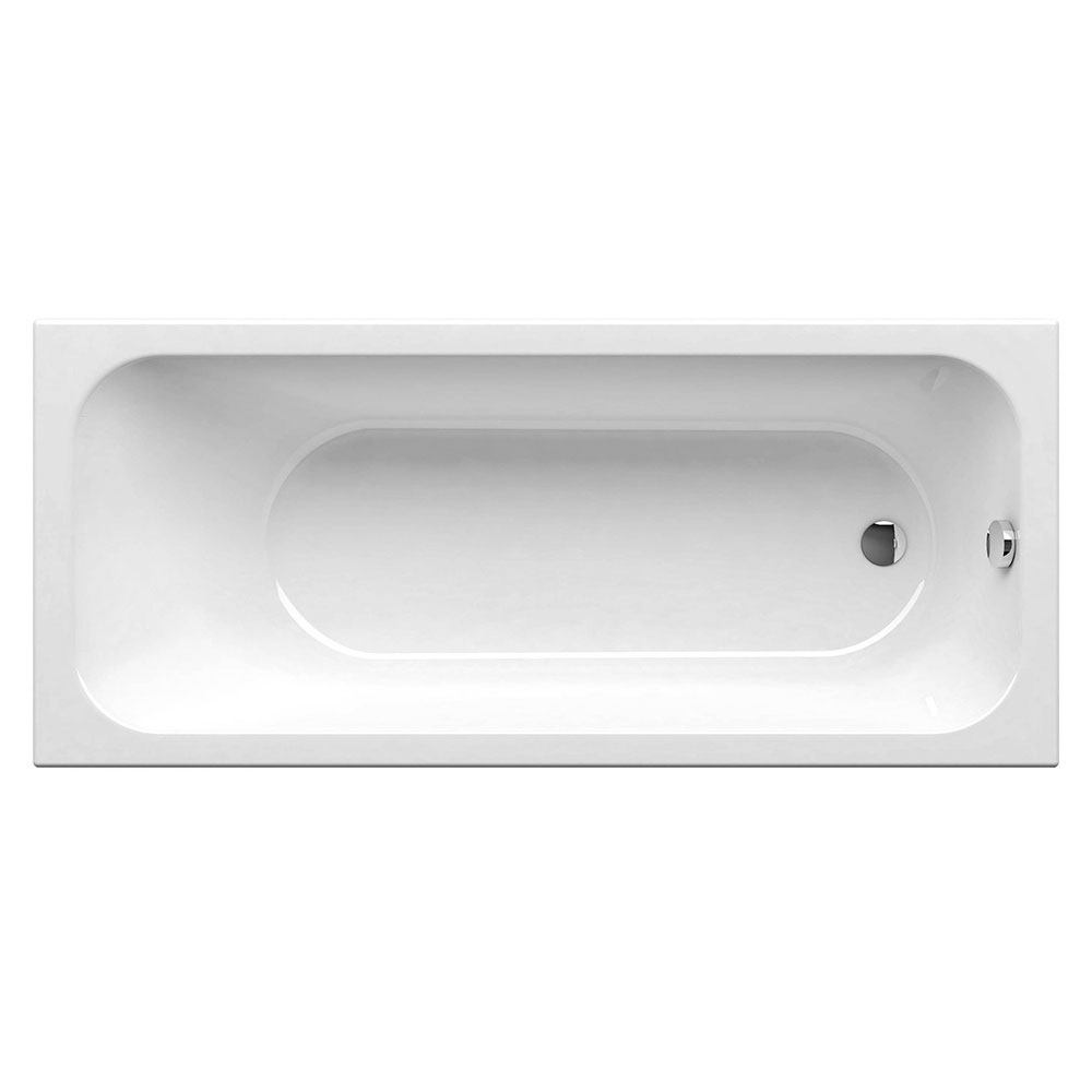 Ravak Badekar Chrome Slim Hvid 160x70 cm med Badekarben og Badevandløb med Overløb