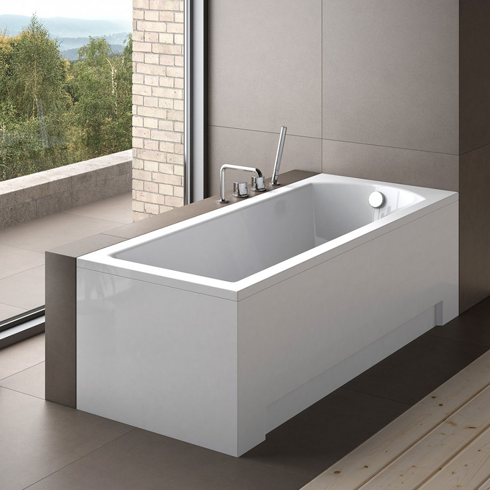 Panel til Badekar Uni Hvid Glat 130 cm | Hill Ceramic®