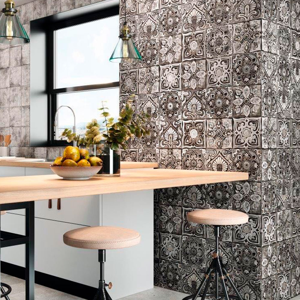 Mainzu Vægflise Mandala Centro Mystikos Mat 20x20 cm | Hill Ceramic®