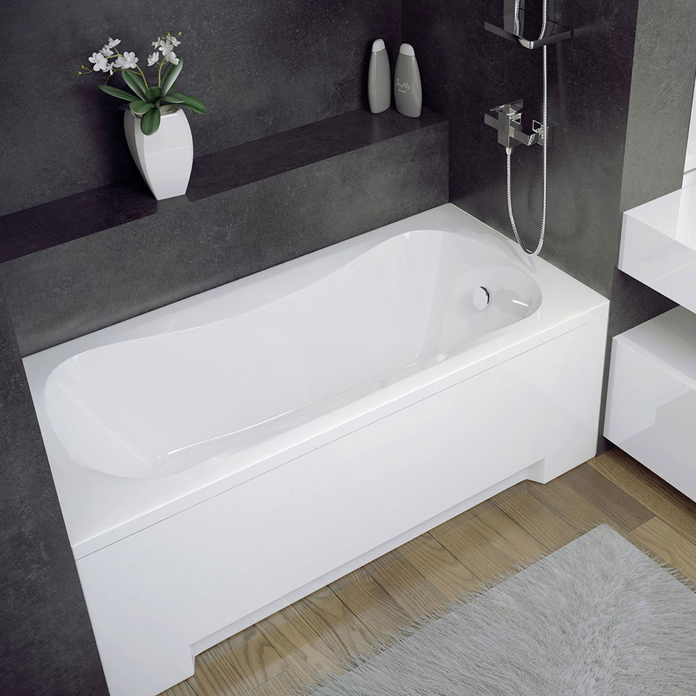 Badekar Mexico Hvid Glat 130 cm (Uden Panel & Afløb) | Hill Ceramic®