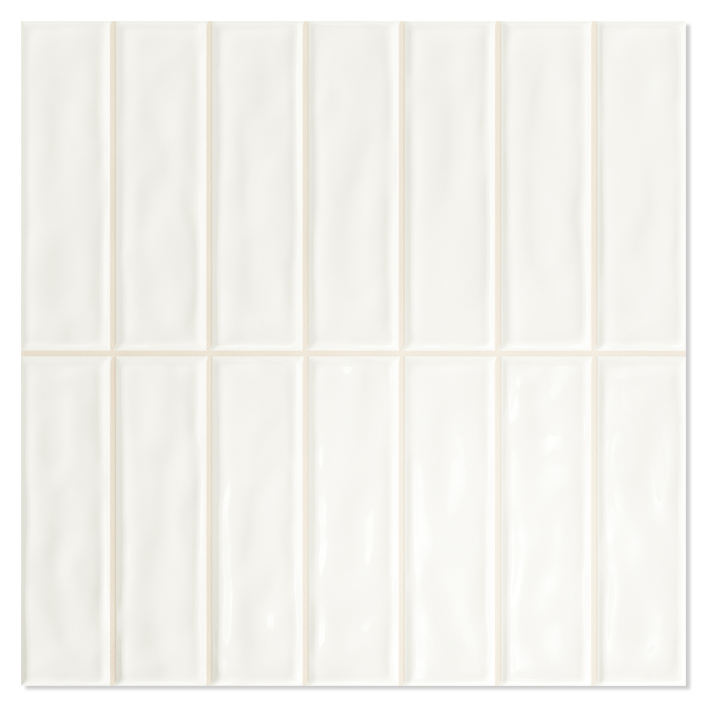 Vægflise Celest Hvid Pind Blank 20x20 (2.5x10) cm | Hill Ceramic®