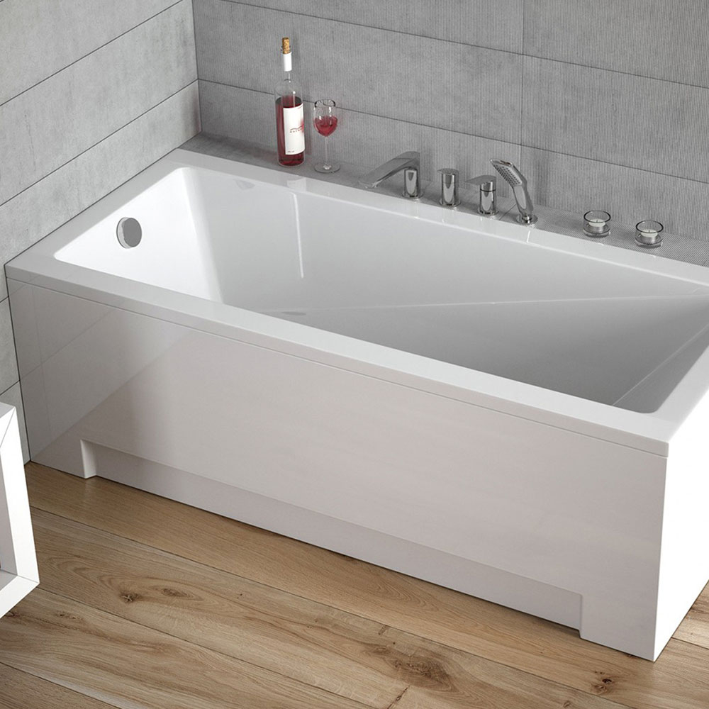 Badekar Sydney Hvid Glat 130 cm (Uden Panel & Afløb) | Hill Ceramic®