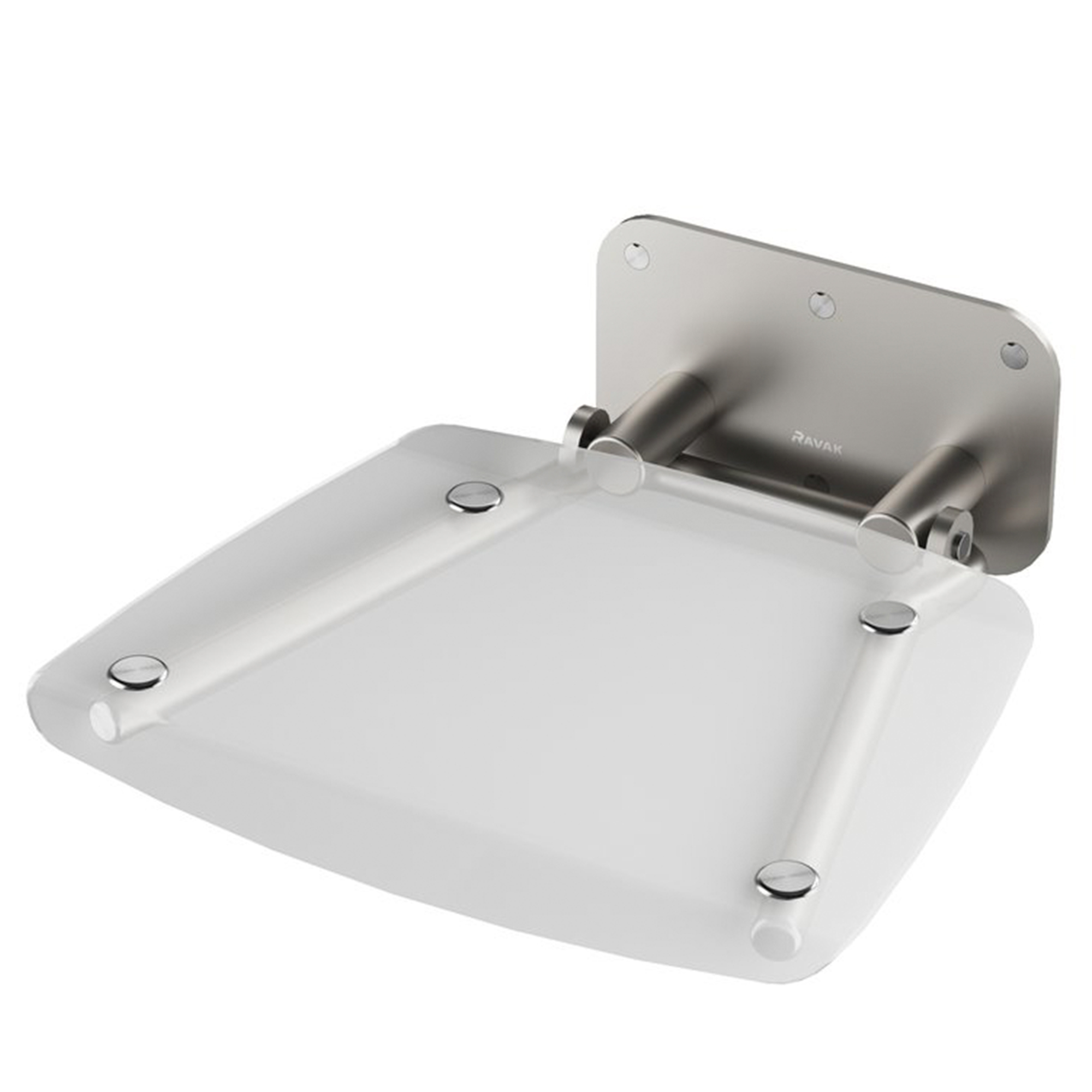 Ravak Foldbart Brusesæde Ovo B II Rustfrit stål-Klar Mat