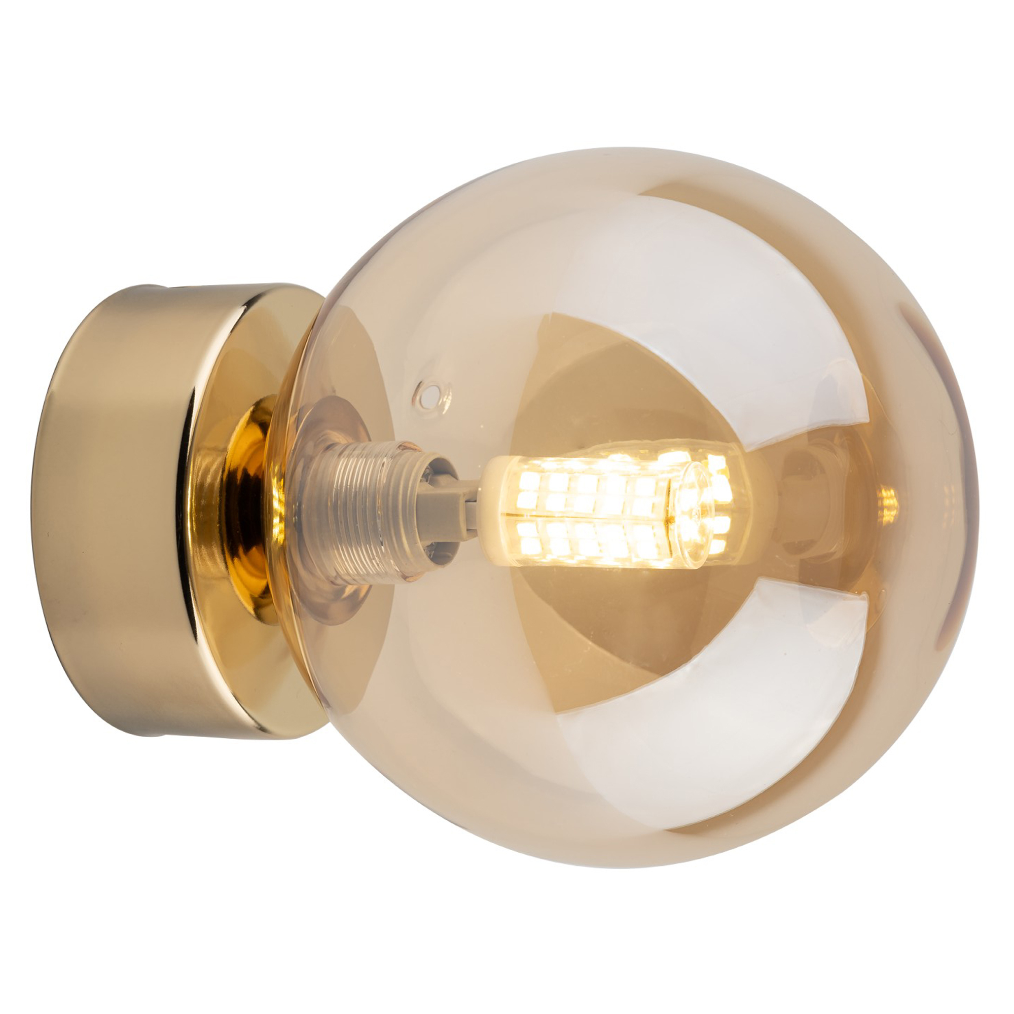 Væg-/Loftlampe Goya Rav. Guld Blank | Hill Ceramic®