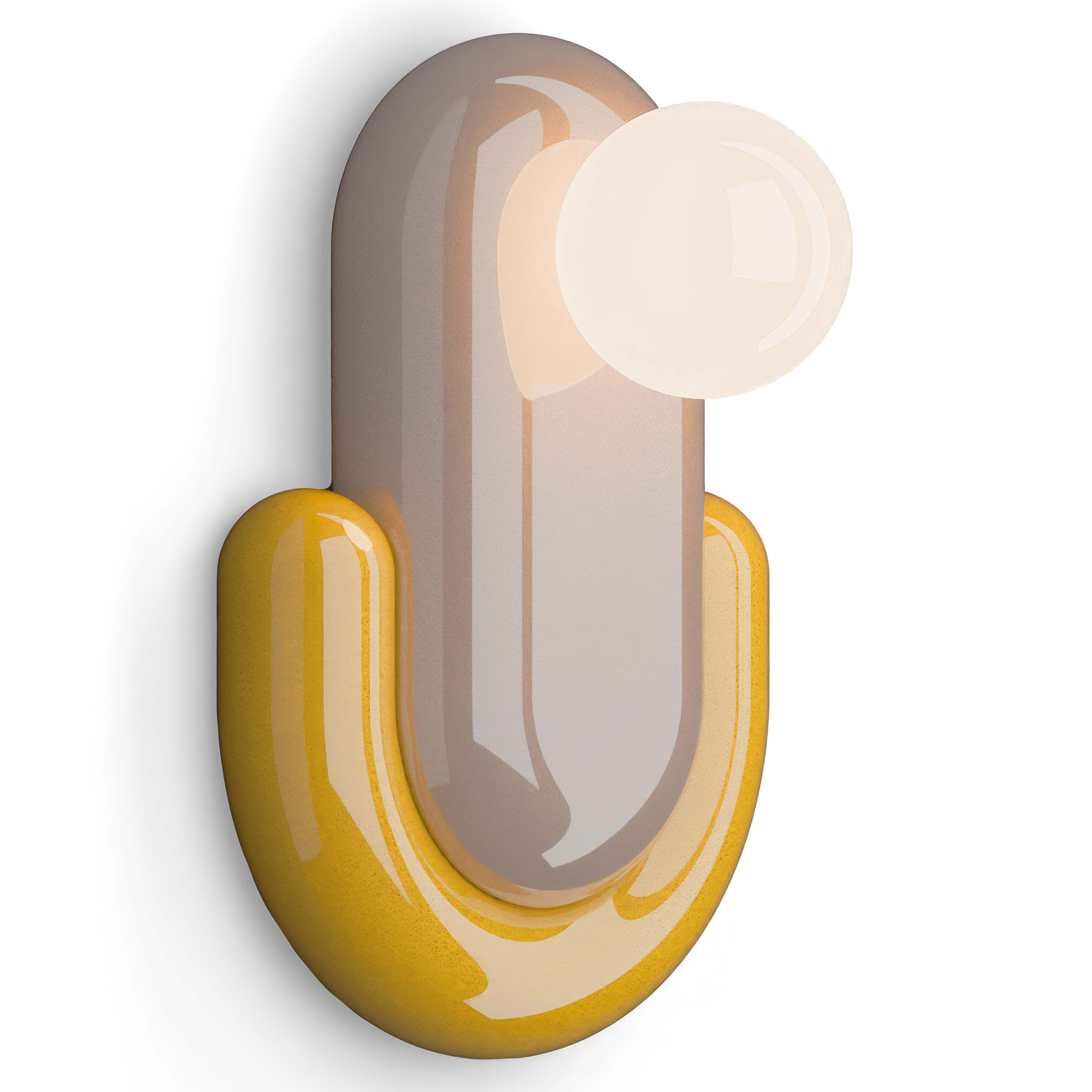 Ferroluce Væglampe Eclair Beige, Gul | Hill Ceramic®