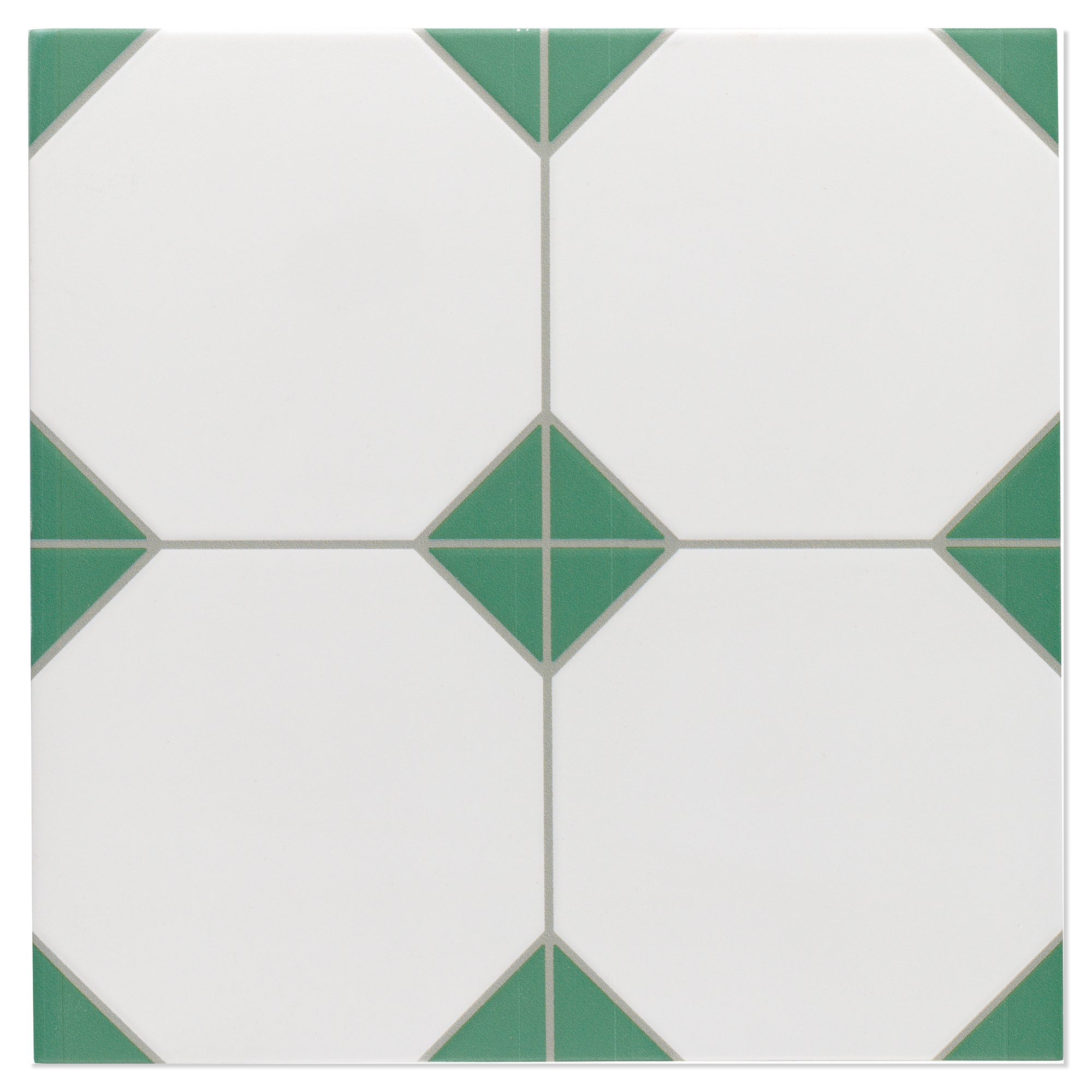 Klinker Clifton Hvid-Grøn Mat 33x33 cm | Hill Ceramic®