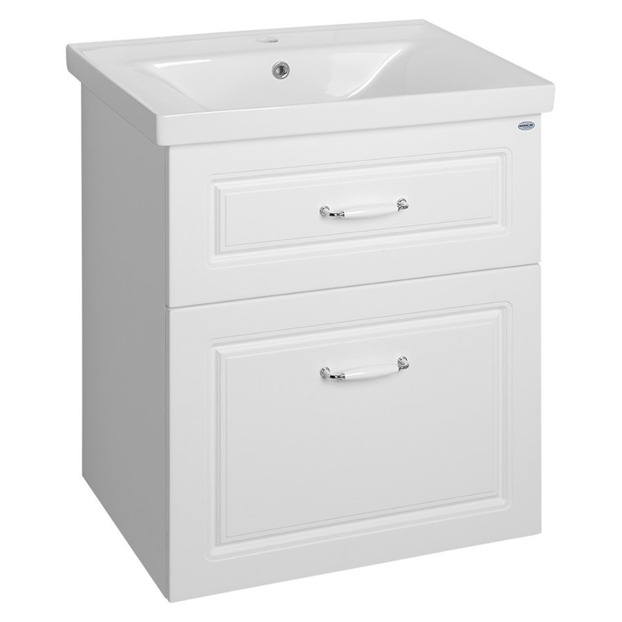 Underskab Yorkshire Hvid 60x44 cm med Vask Hvid Blank | Hill Ceramic®