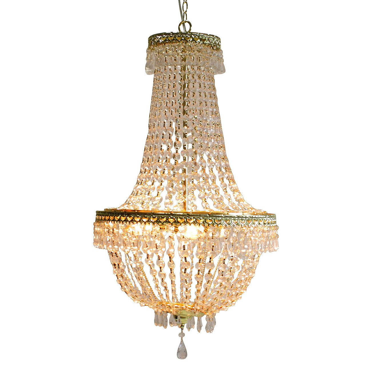 Werner Voss Hængelampe Crystal Clear Guld, Transparent Blank L