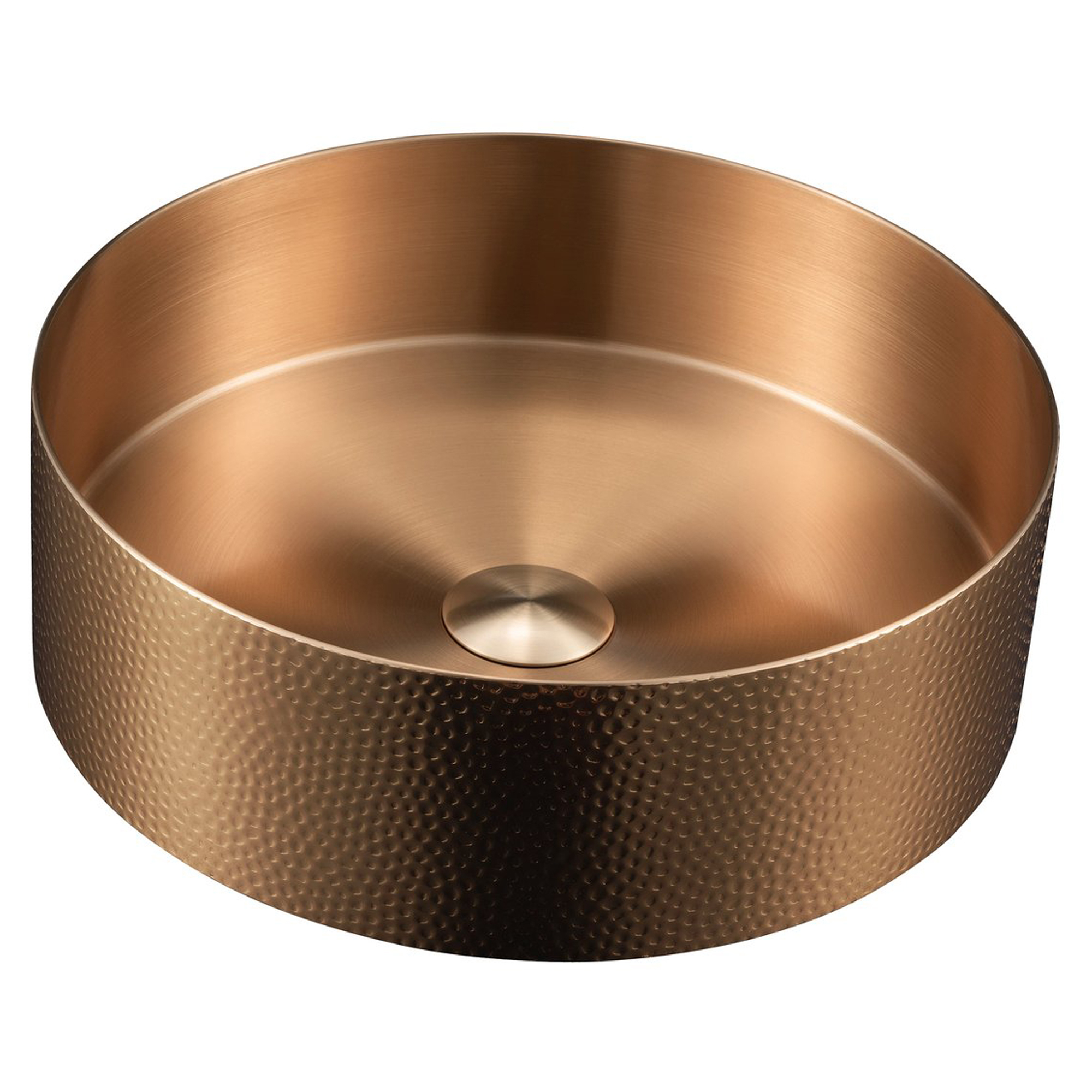 Håndvask Elysian Smedejern Rund Kobber Mat med Bundventil
