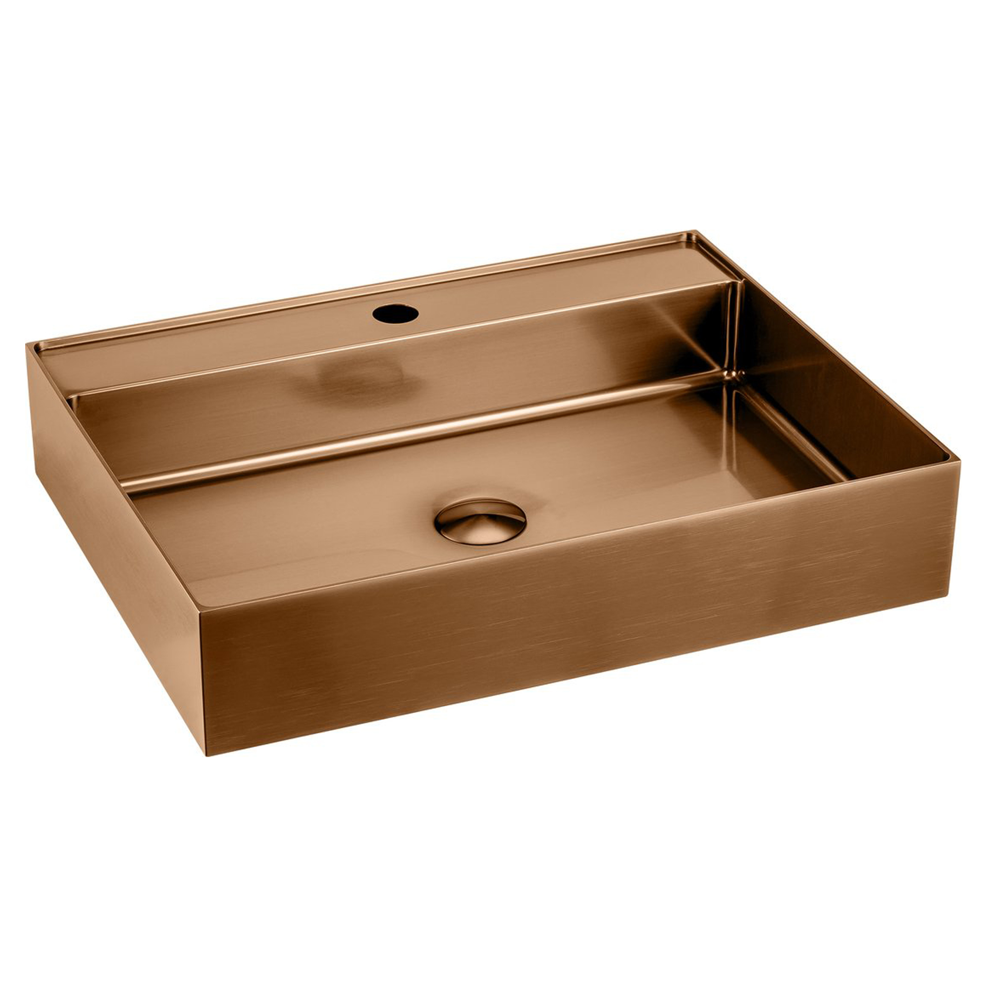 Håndvask Elysian Kobber Mat 55x42 cm med Bundventil | Hill Ceramic®