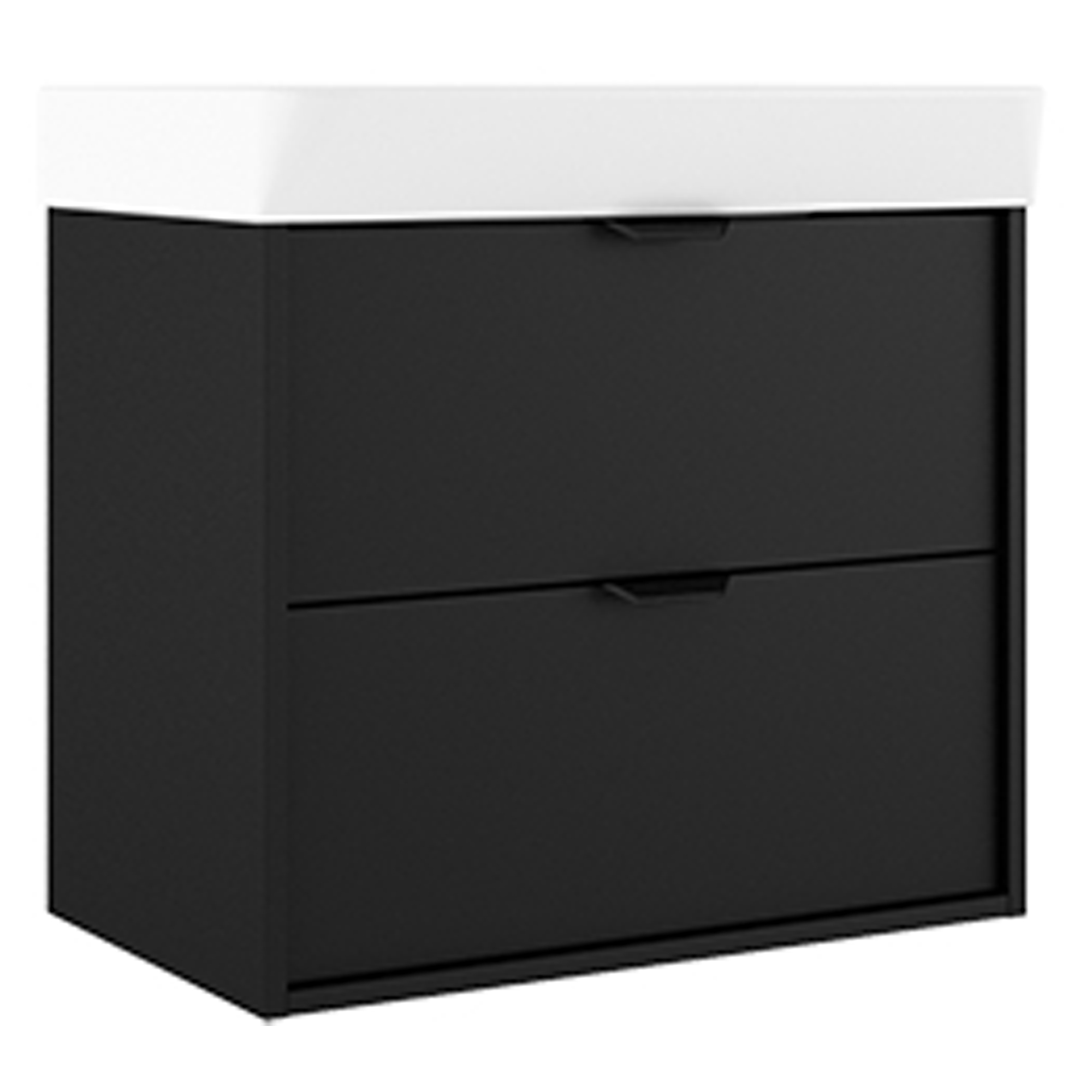 Håndvaskskab Sort Nook Sort 60 cm med Vask Hvid | Hill Ceramic®