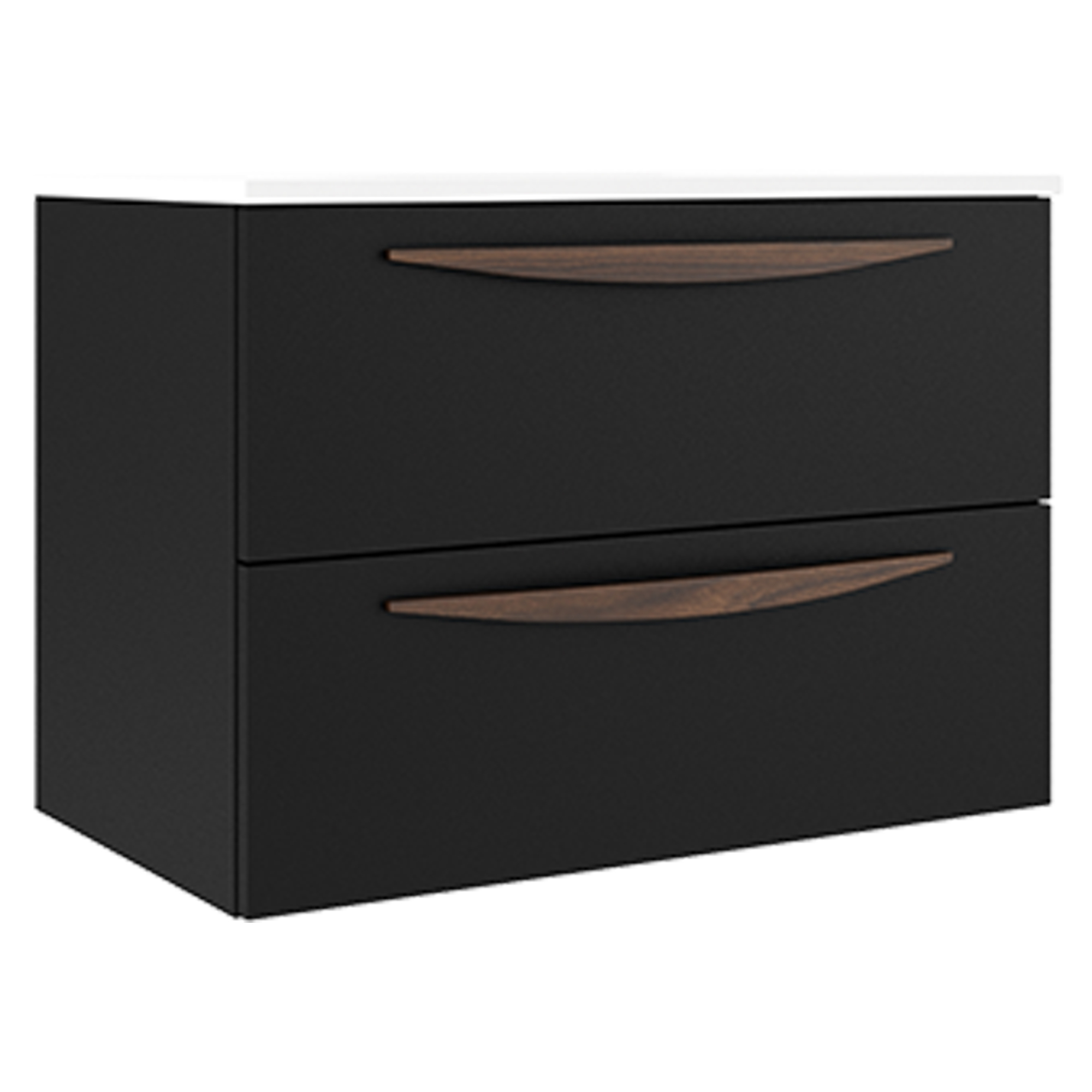 Håndvaskskab Impero Sort Mat 80 cm med Vask | Hill Ceramic®