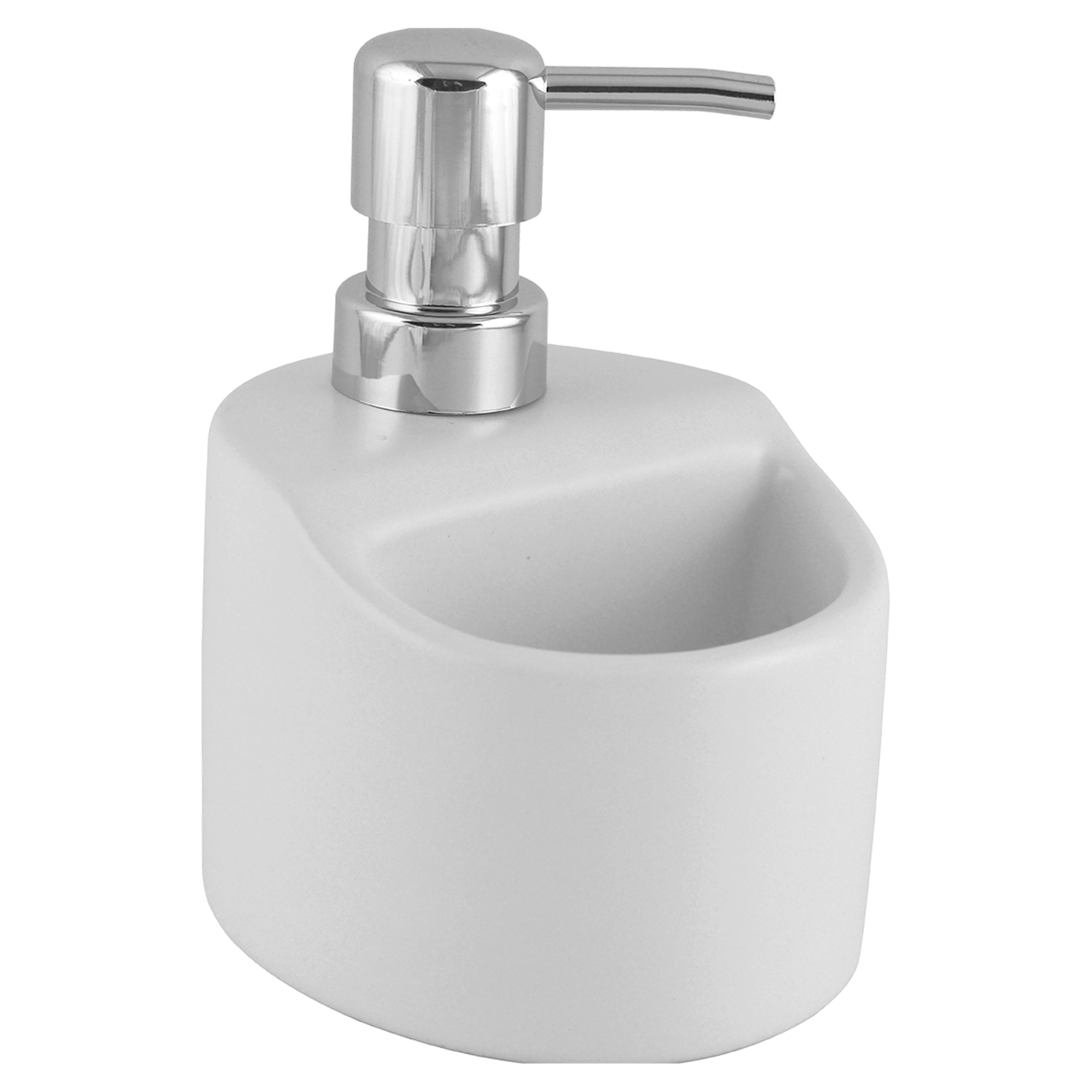 Keramisk Dispenser Scrub Vit-Krom Mat | Hill Ceramic®