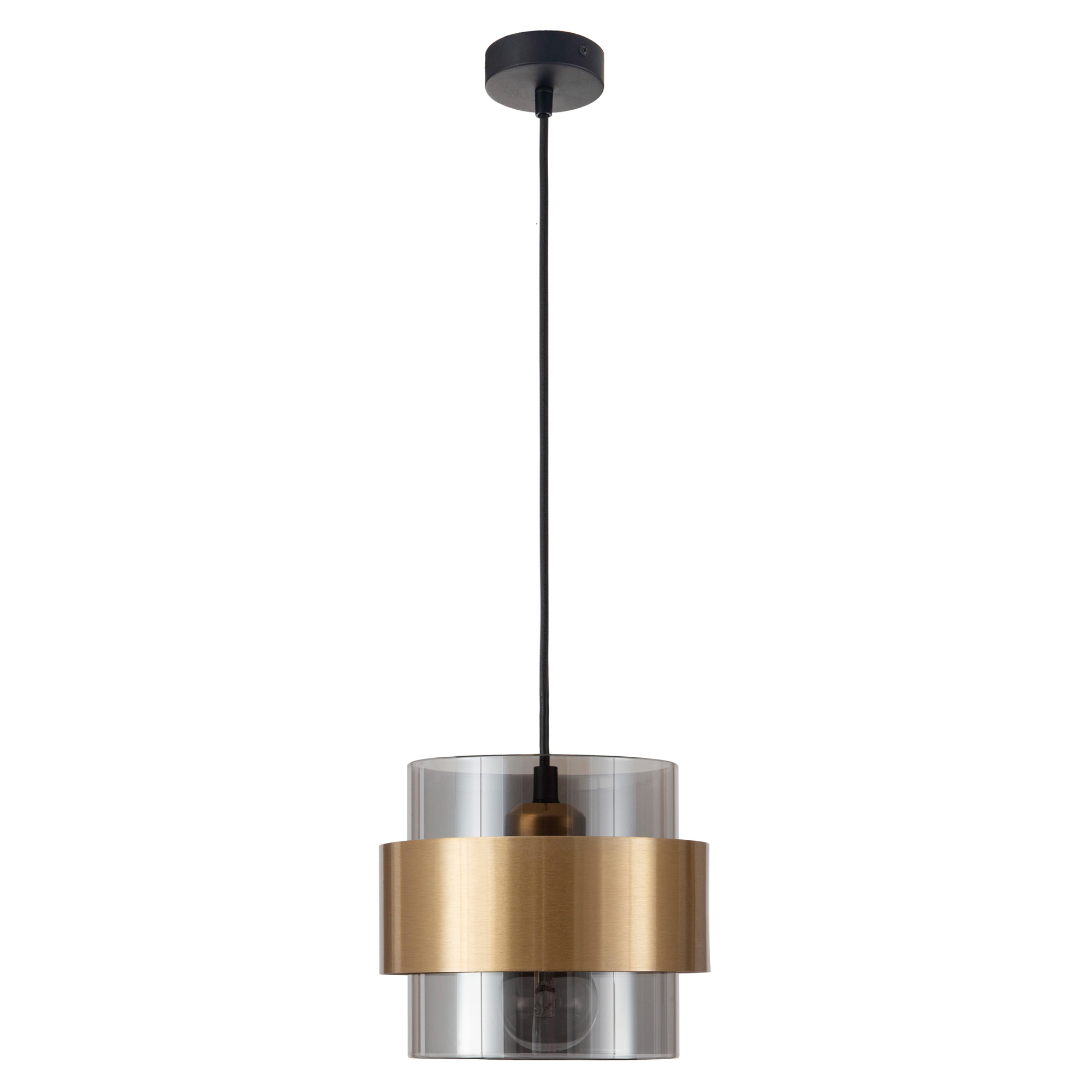 Nova Luce Hængelampe Sianna Mørkegrå, Guld | Hill Ceramic®