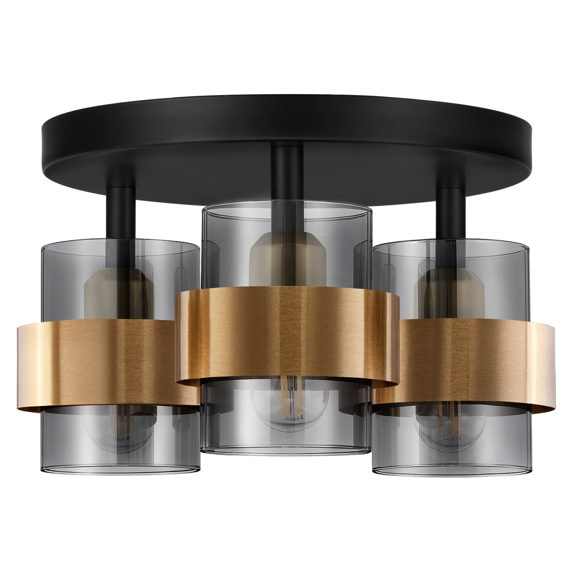 Nova Luce Loftlampe Sianna Mørkegrå, Guld | Hill Ceramic®
