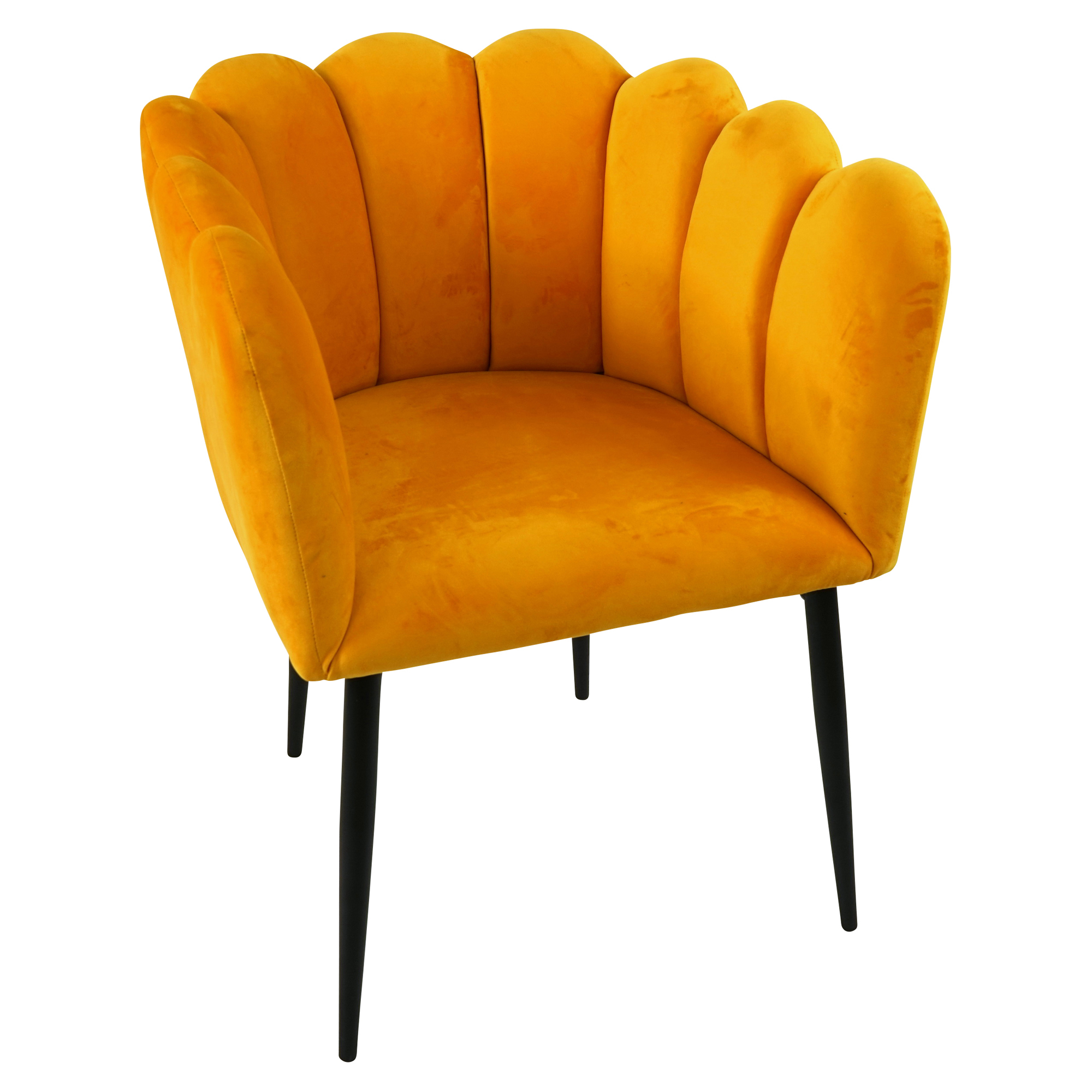 Werner Voss Lænestol Marlene Gul Fløjl | Hill Ceramic®