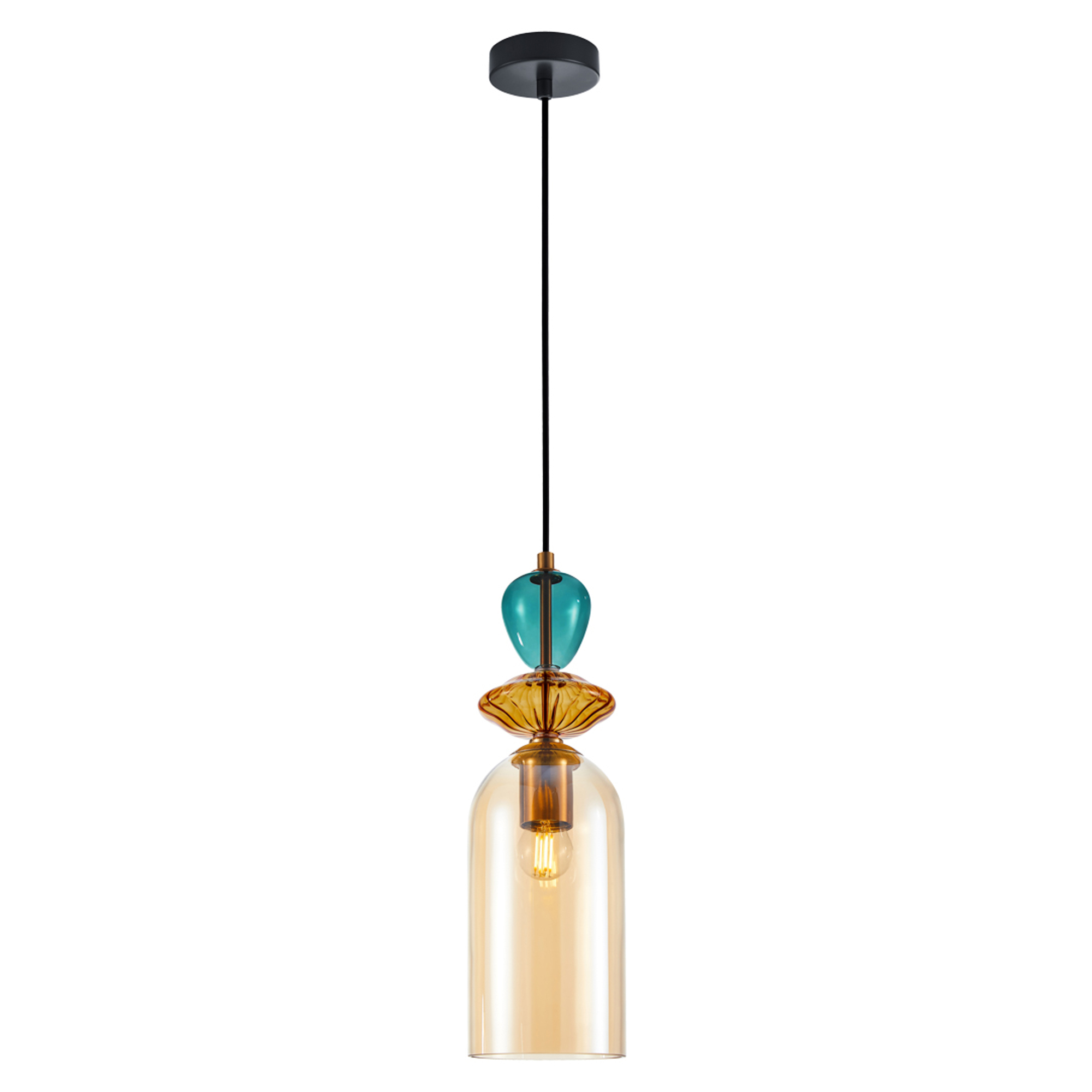 Hængende Lampa Olivara Hexa Guld, Hvid Blank | Hill Ceramic®