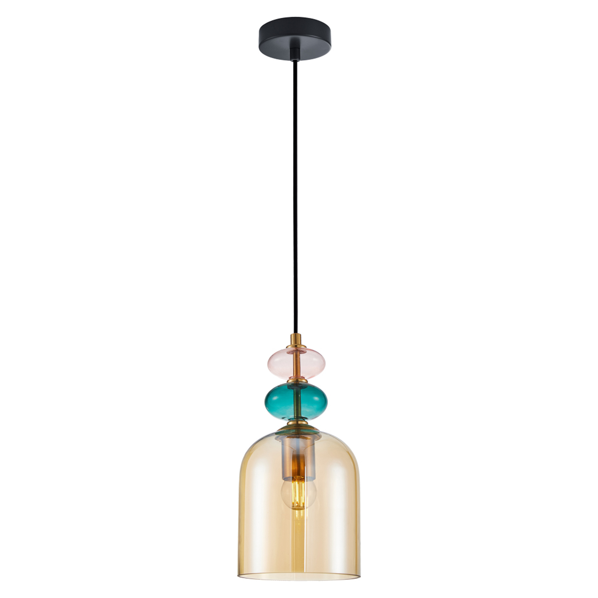 Hængende Lampa Olivara Hexa Guld, Hvid Blank | Hill Ceramic®