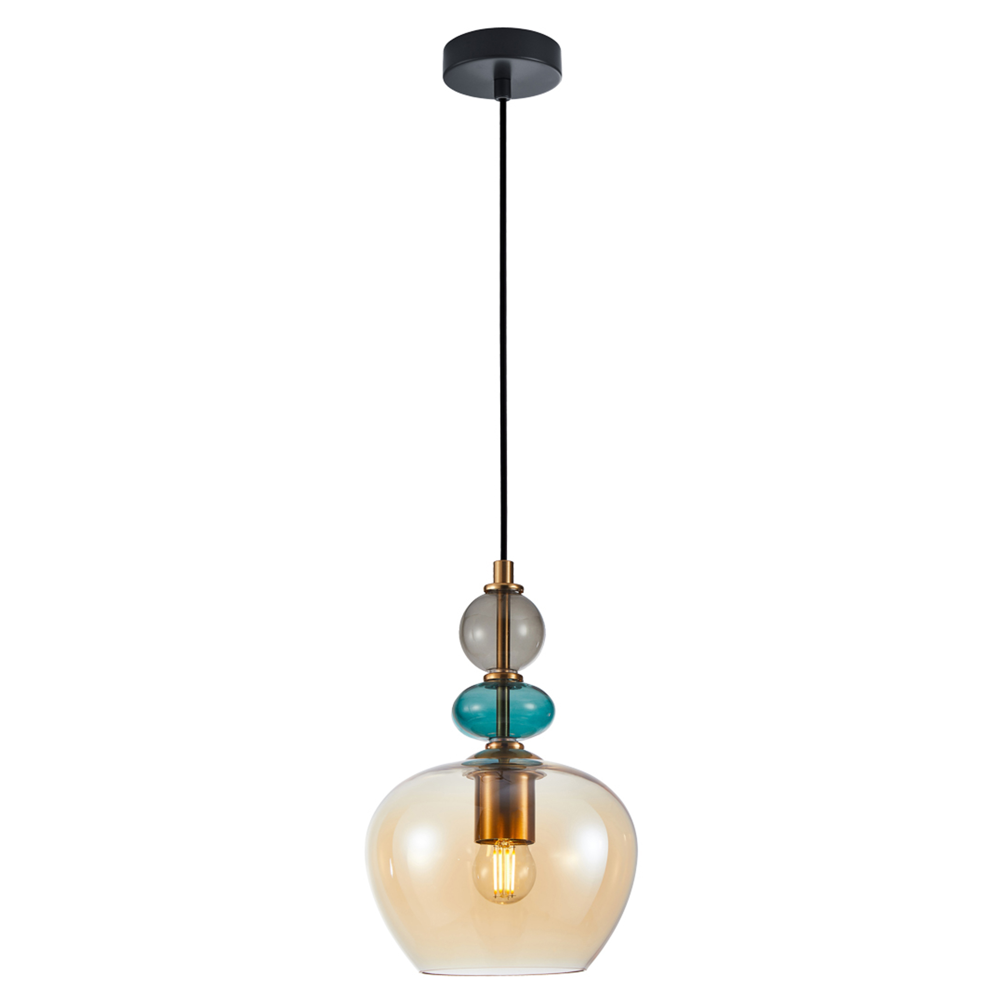 Hængende Lampe Farnel L Guld Blank | Hill Ceramic®