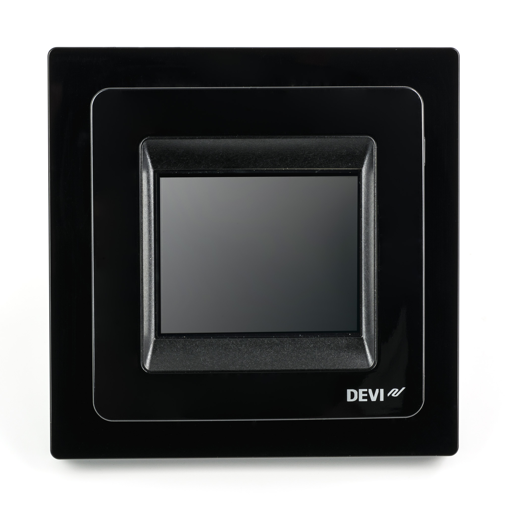 Termostat DEVIreg™ Touch Pure Black - Touchskærm, Rum- og Gulvføler