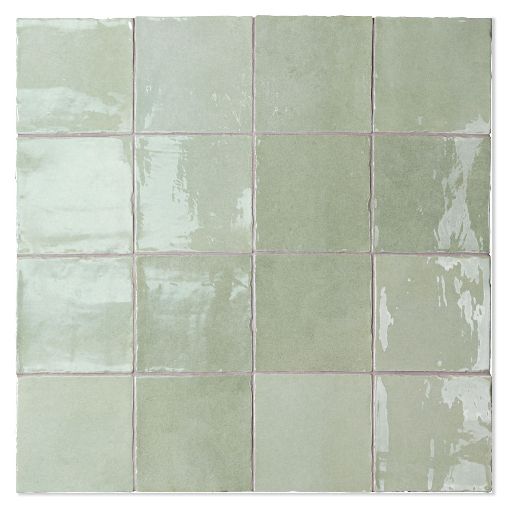 Pissano Vægflise Darro Grøn Blank 13x13 cm | Hill Ceramic®