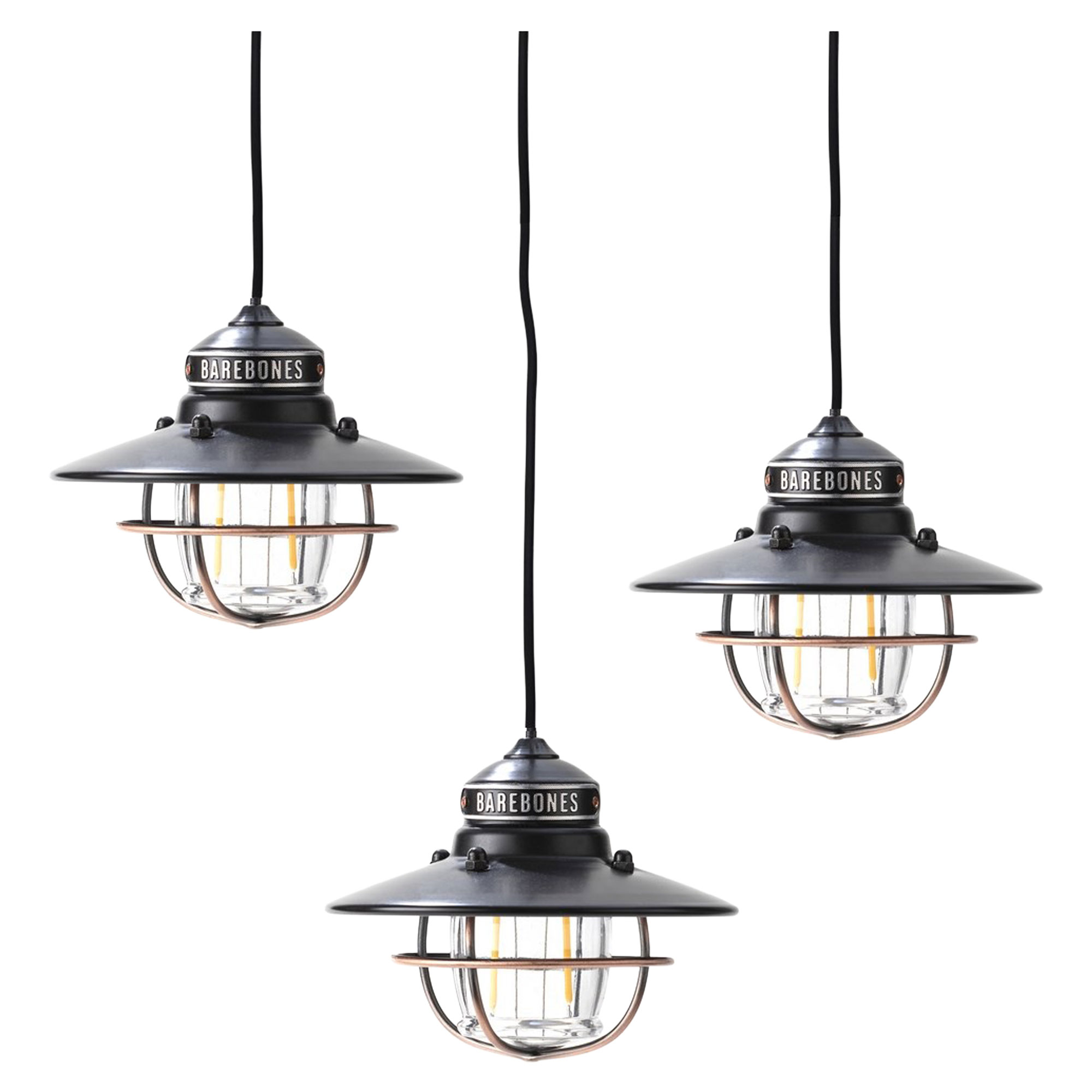 Barebones Hængelampe Trio Edison Bronze | Hill Ceramic®