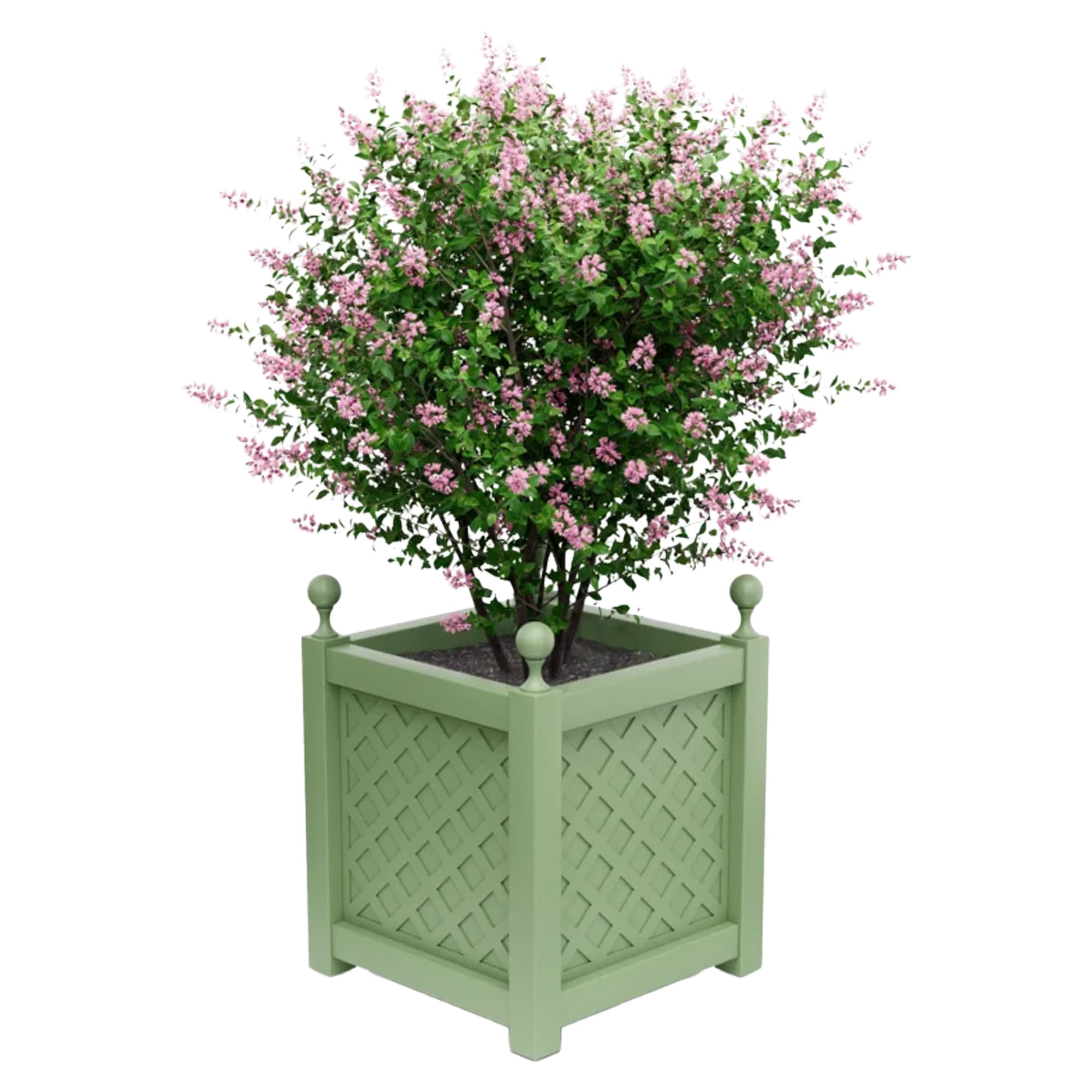 Udendørskrukke Metal Bloomsbury Lysegrøn 60 cm med Dekorative Kugler