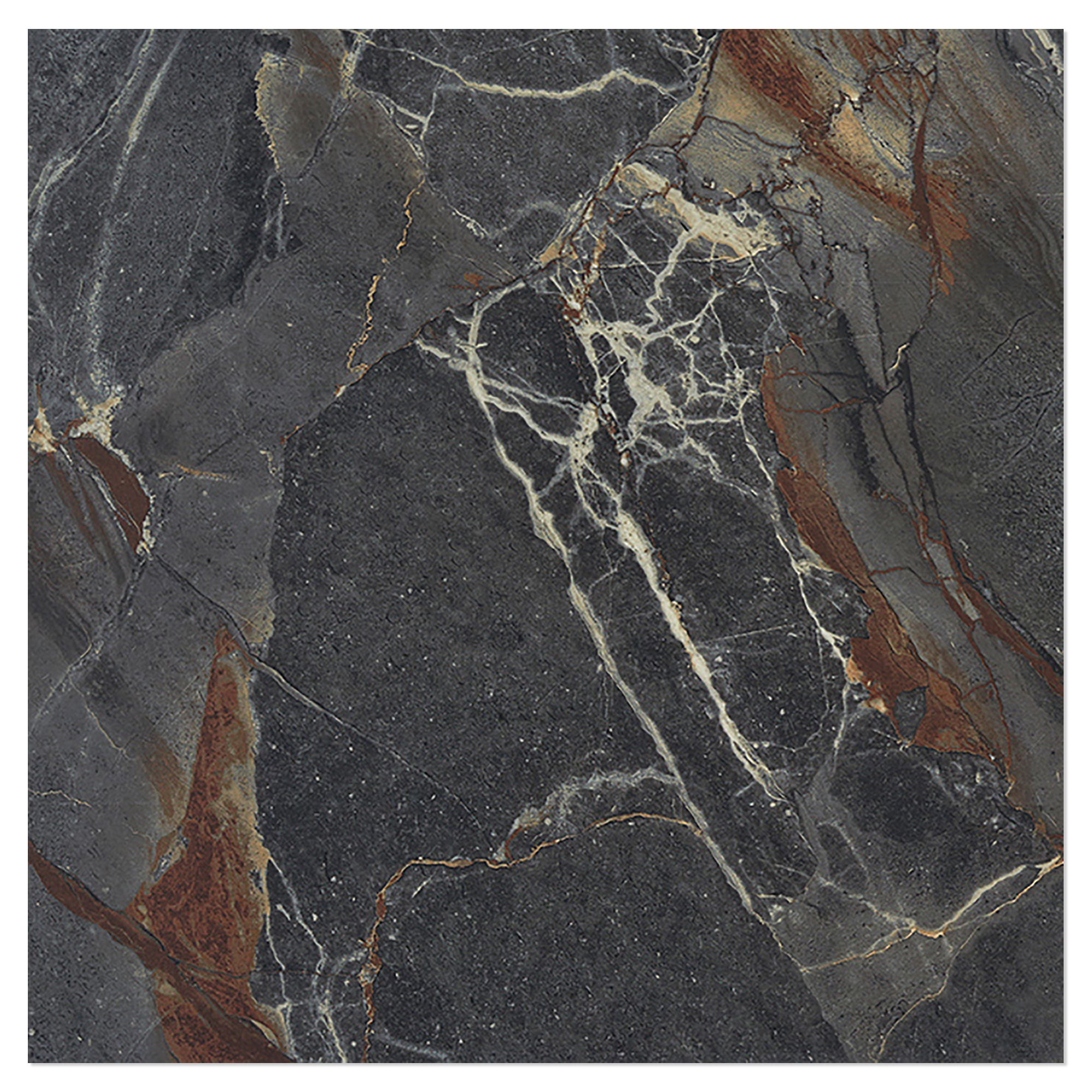 Marmor Klinker Skymning Sort Mat 60x60 cm | Hill Ceramic®