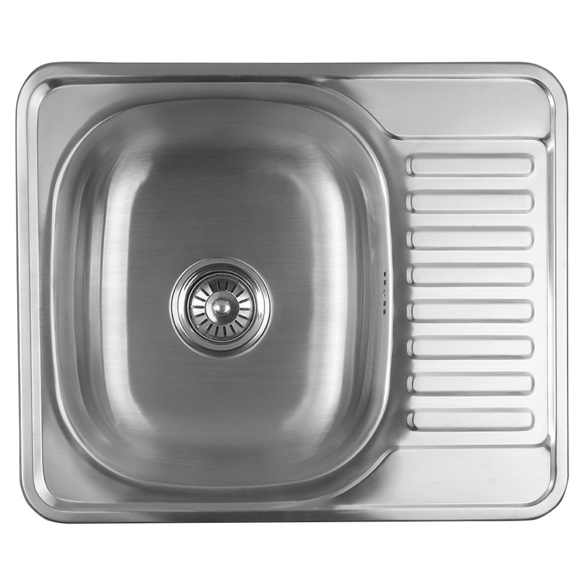 Rustfrit Stål Køkkenvask med Afløbsbakke Steelora Krom Blank 58x18 cm ...