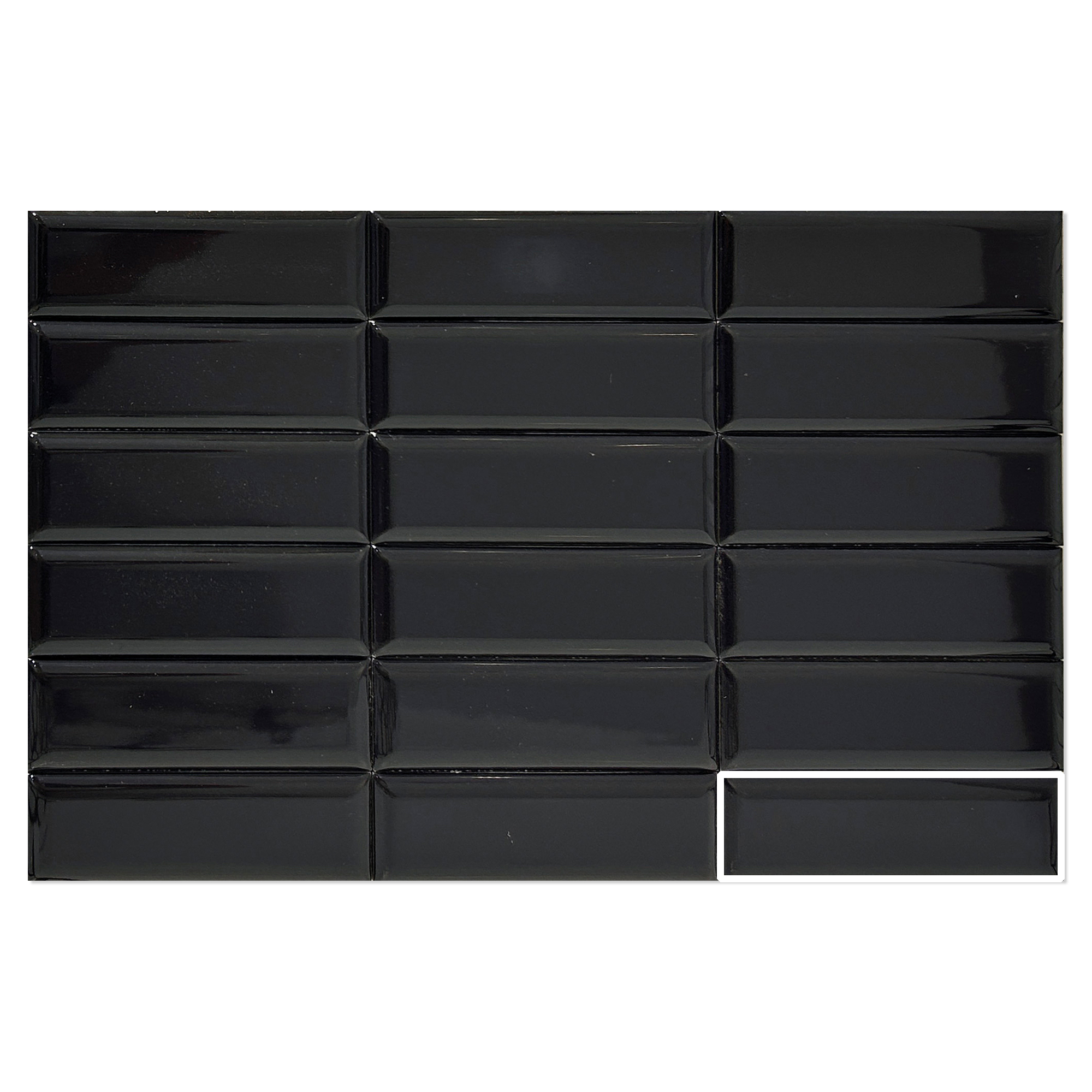 Vægflise Modul Sort Facade Blank 5x15 cm | Hill Ceramic®