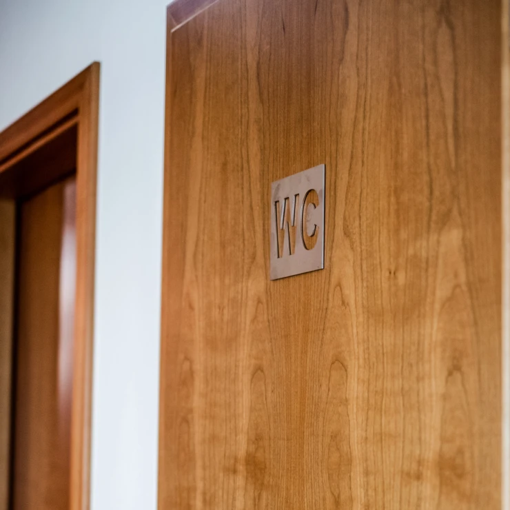 WC Piktogram 12x12 cm Krom Blank | Hill Ceramic®