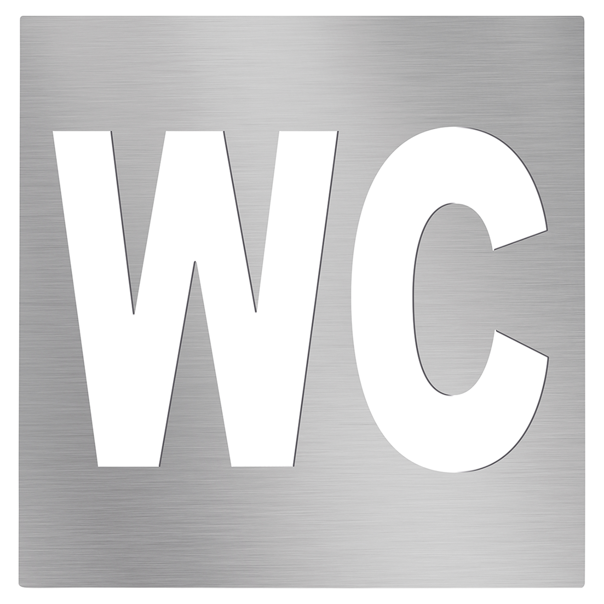 WC Piktogram 12x12 cm Krom Mat | Hill Ceramic®