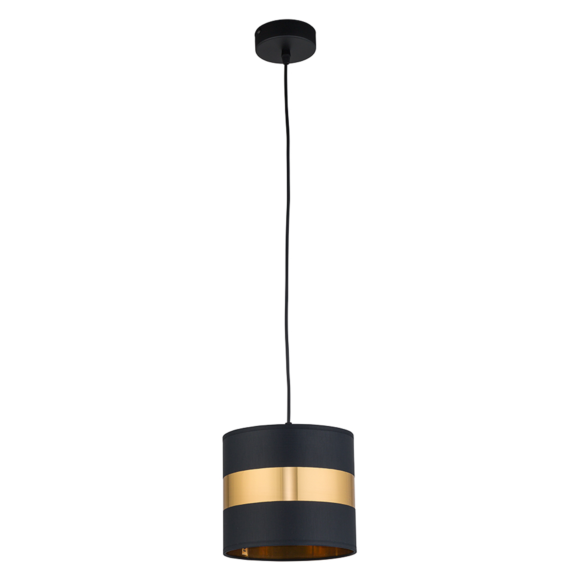 Hængelampe Orvian Sort, Guld Blank Ø 20 cm | Hill Ceramic®